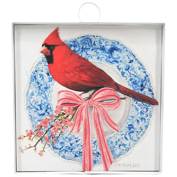 Mini Gallery Blue Plate Cardinal – Bella Chic Home and Gift