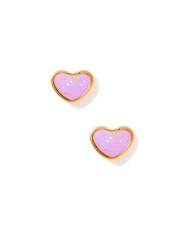Screwback Stud Earrings - Nora Heart Purple – Bella Chic Home and Gift