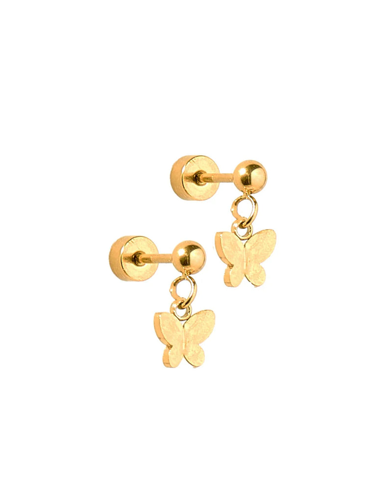 Screwback Stud Earrings - Millie Butterfly – Bella Chic Home and Gift